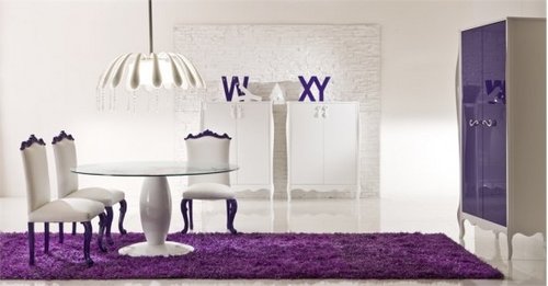 Inspiración de interiores en color violeta