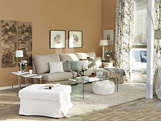 Decorar el living en tonos tierra