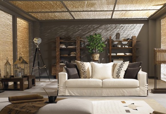 Decorar el living en tonos tierra