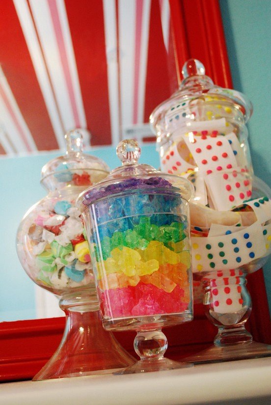 Habitaciones de fantasía decoradas con dulces y caramelos