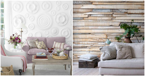 Paredes de contraste con textura para decorar