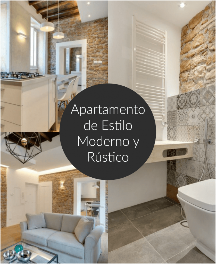 Un apartamento en Roma de estilo moderno y rústico